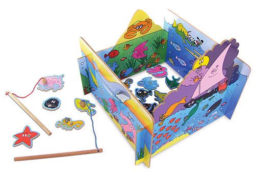 Риболов с Татко Барба - Дървени фигури с магнит - игра - store.bg